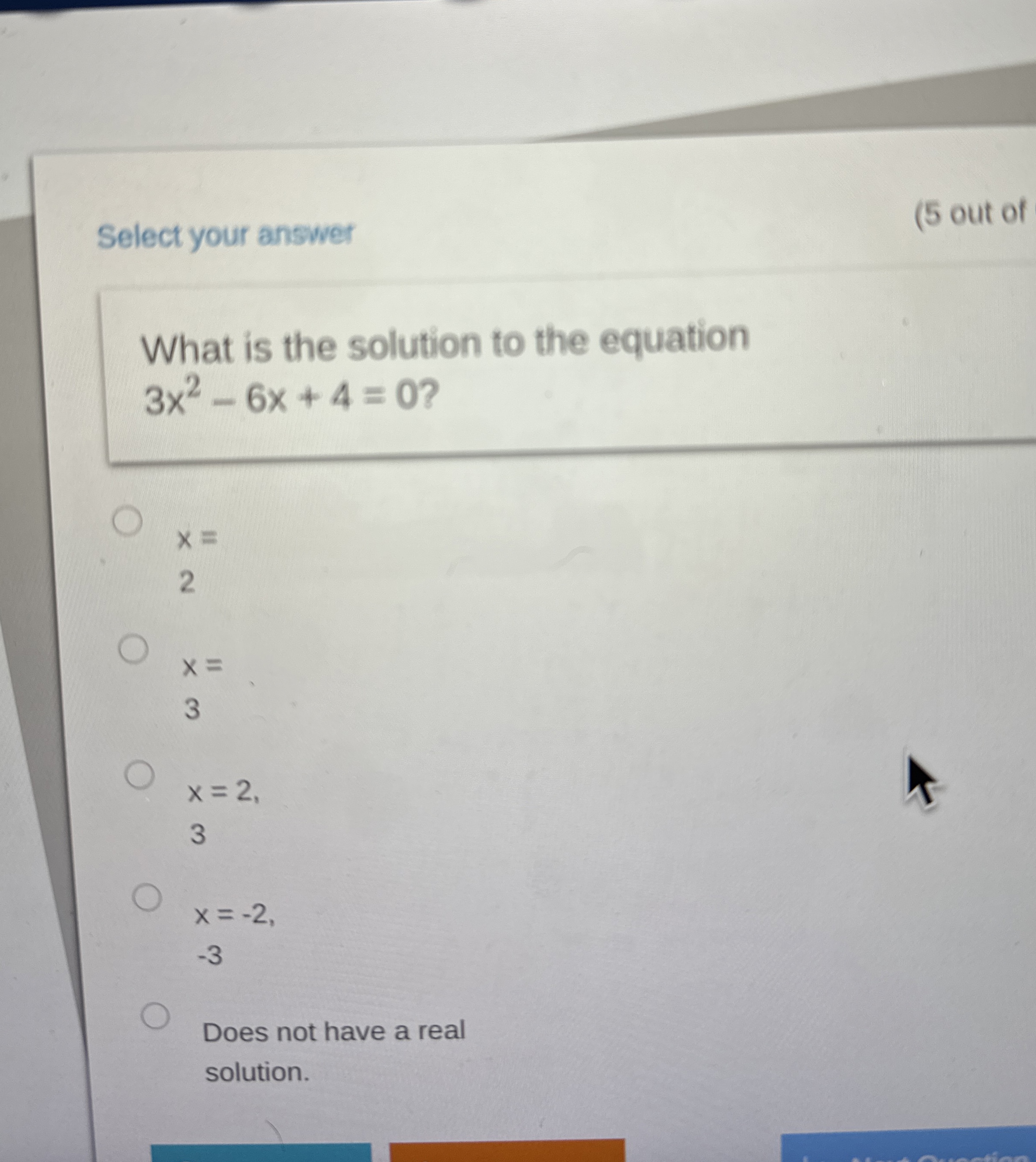 Solved Select your answer(5 ﻿out ofWhat is the solution to | Chegg.com