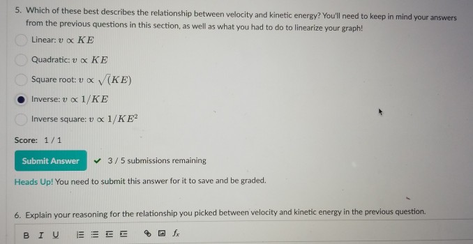Solved 5. Which of these best describes the relationship | Chegg.com
