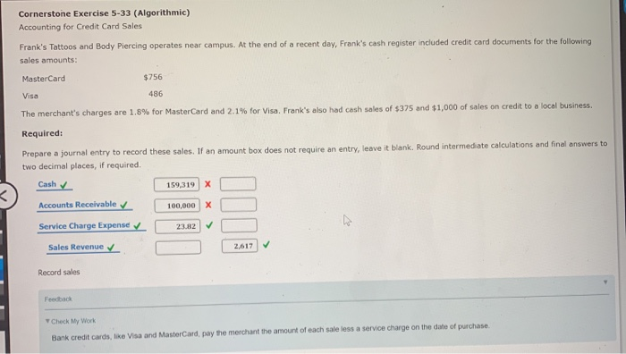 Solved Cornerstone Exercise 5-33 (Algorithmic) Accounting | Chegg.com