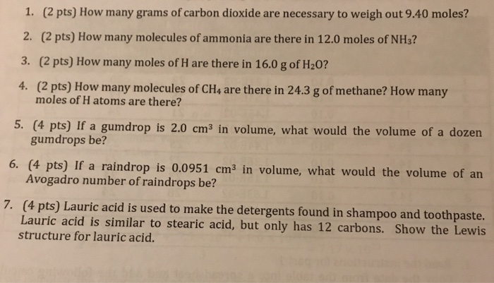 Solved 1. (2 pts) How many grams of carbon dioxide are | Chegg.com Solved 1. (2 pts) How many grams of carbon dioxide are | Chegg.com