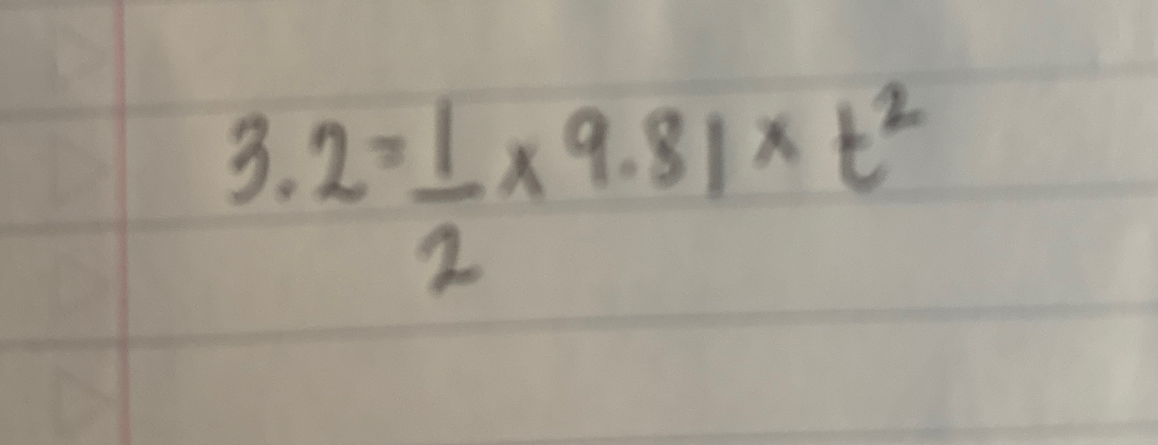 Solved 3.2=17×9.81×t23.2=12×9.81×t2 | Chegg.com