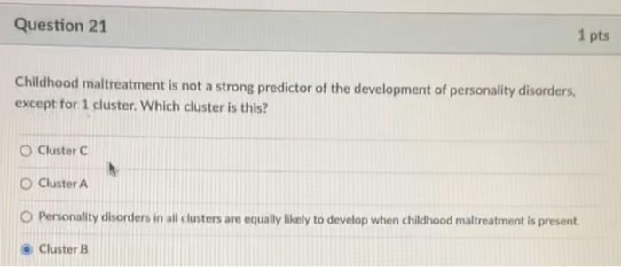 Solved Question 8 1 pts Namid was an inhibited child at 8 | Chegg.com