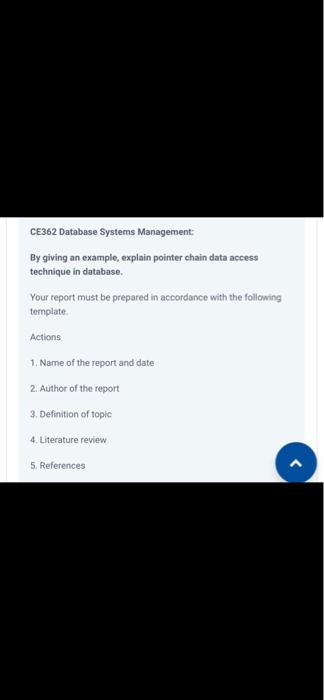 Solved CE362 Database Systems Management: By giving an | Chegg.com
