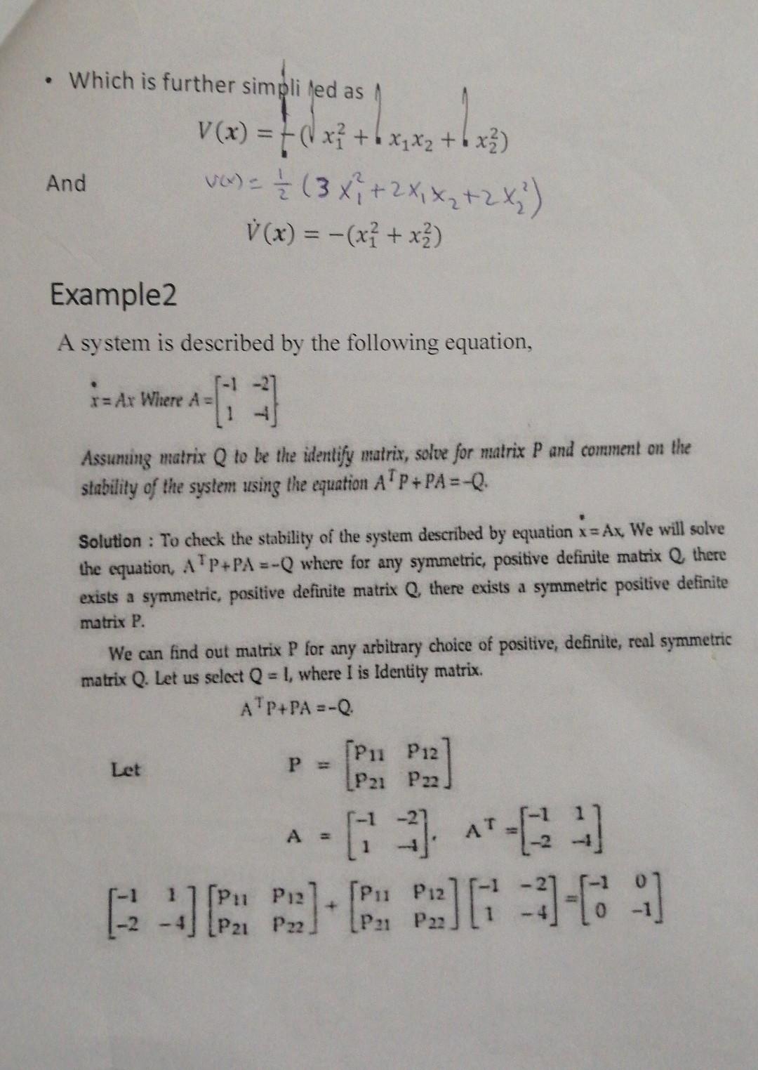Solved C- Consider the system:- [*=)= (2.36) 1 -4 14 01 Let | Chegg.com