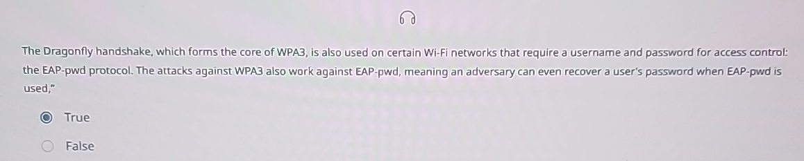 Solved The Dragonfly handshake, which forms the core of | Chegg.com