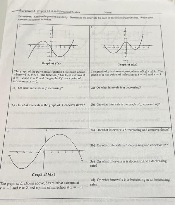 Solved 3. Worksheet A: (Topics 1.1 -1.6) Polynomial Review | Chegg.com