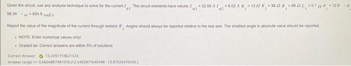 Solved - NoTE Enter numerical values only - Graded as: | Chegg.com