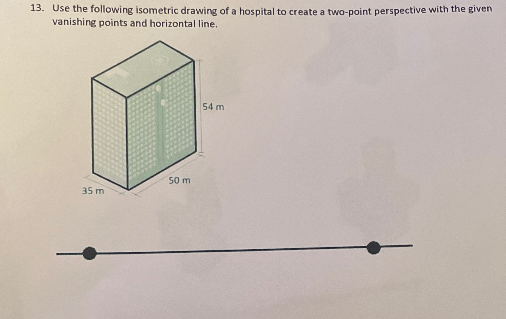 Solved Use the following isometric drawing of a hospital to | Chegg.com