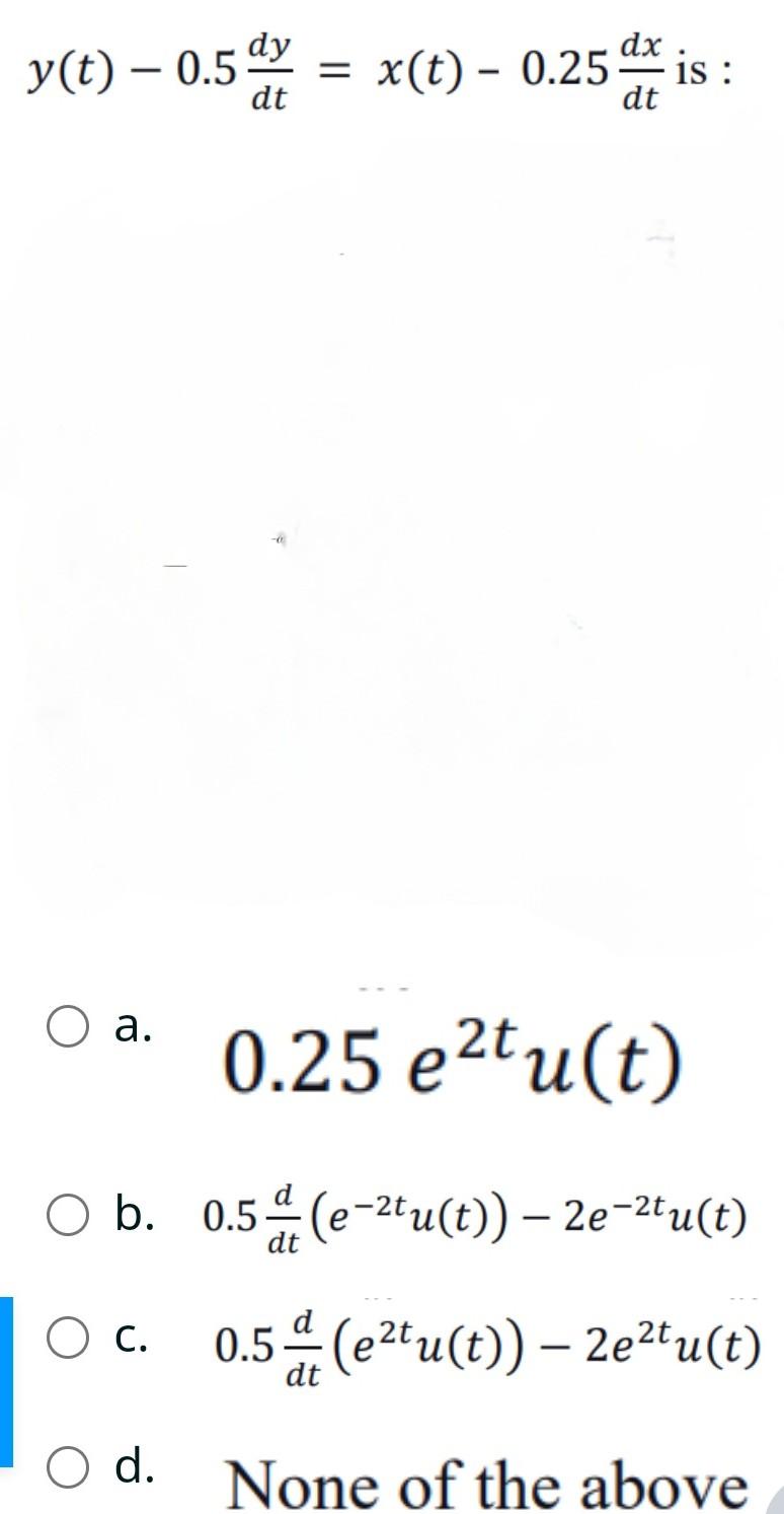 Solved The impulse response (by using the Fourier transform) | Chegg.com