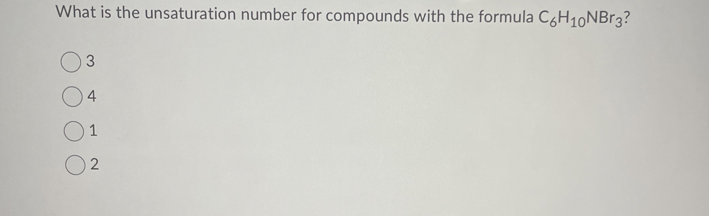 Solved What is the unsaturation number for compounds with | Chegg.com