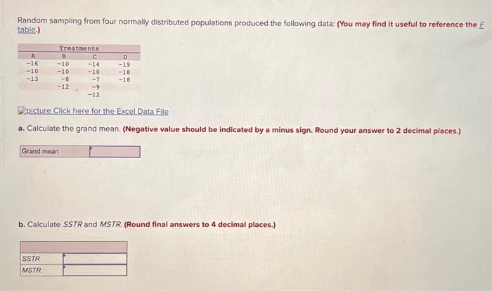 Solved Random sampling from four normally distributed | Chegg.com