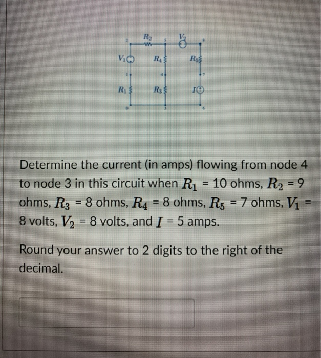 Solved R2 w Ő RE RE R3 Determine the current (in amps) | Chegg.com
