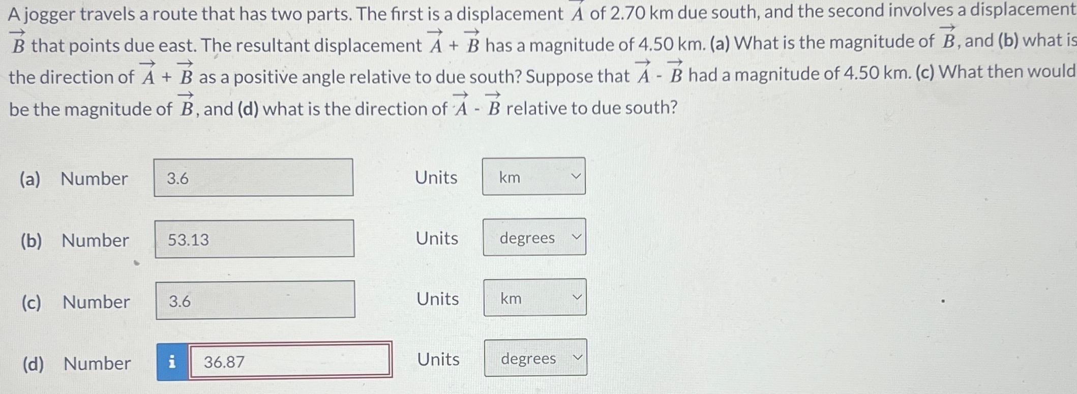 Solved A jogger travels a route that has two parts. The | Chegg.com