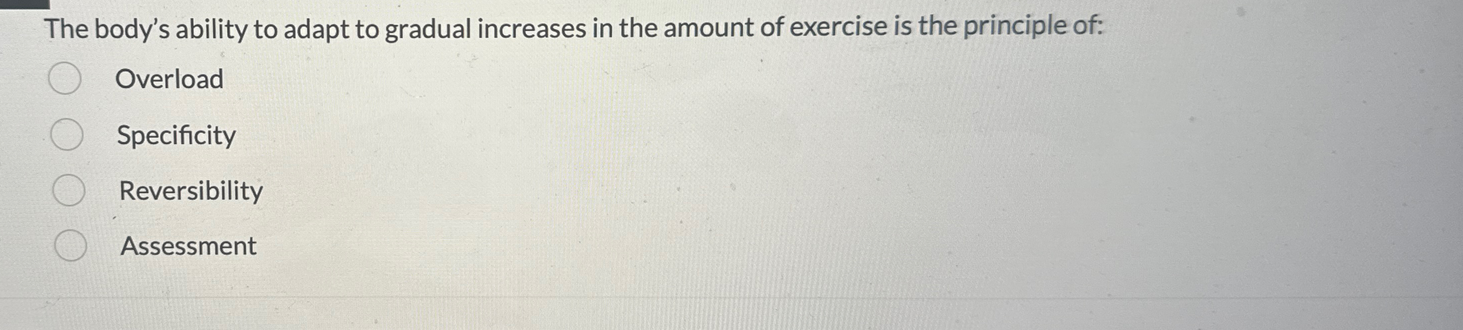 Solved The body's ability to adapt to gradual increases in | Chegg.com