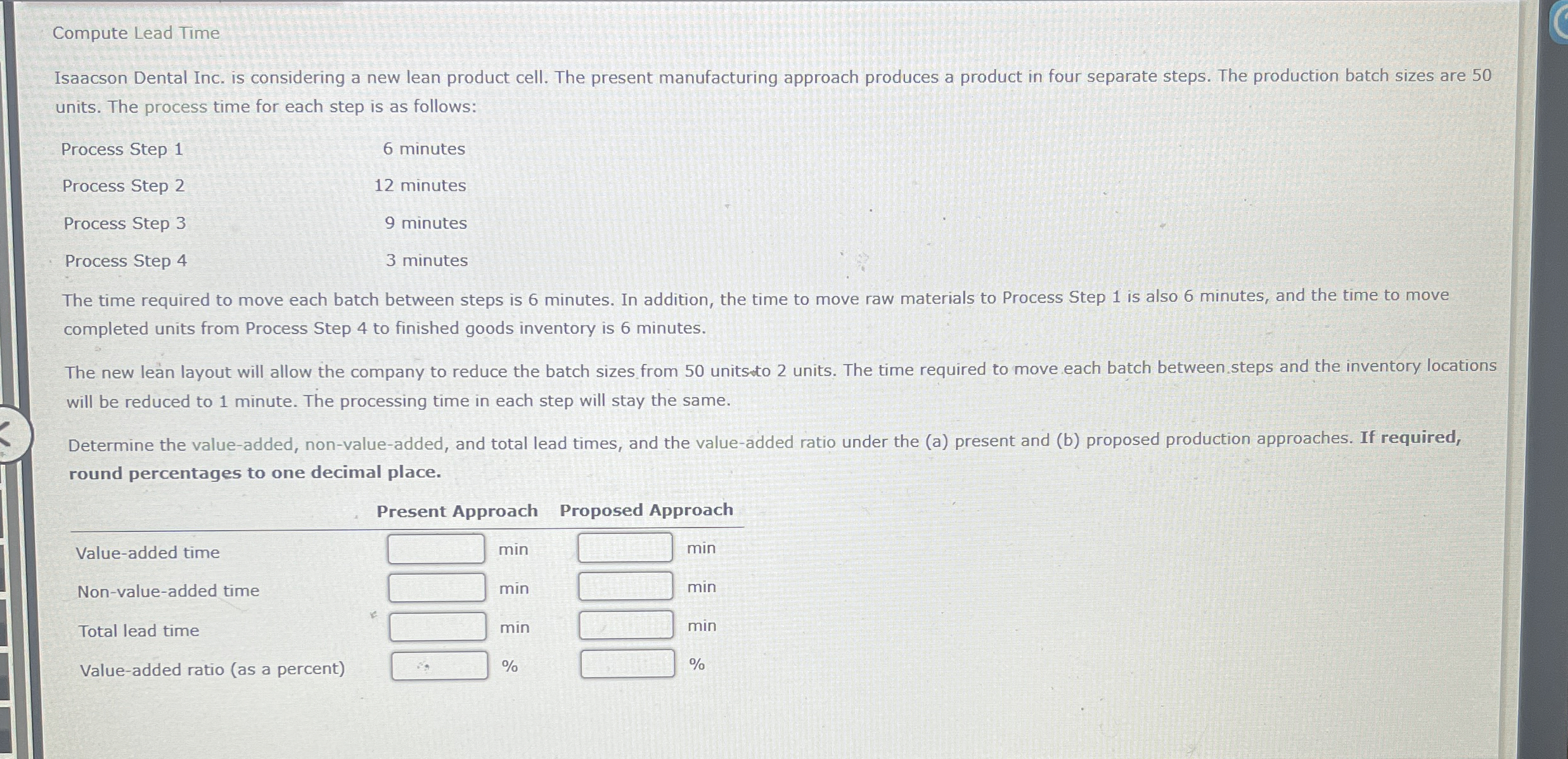 Solved Compute Lead TimeIsaacson Dental Inc. is considering | Chegg.com