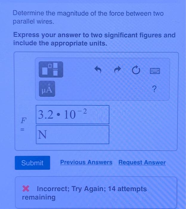 Solved Determine the magnitude of the force between two | Chegg.com