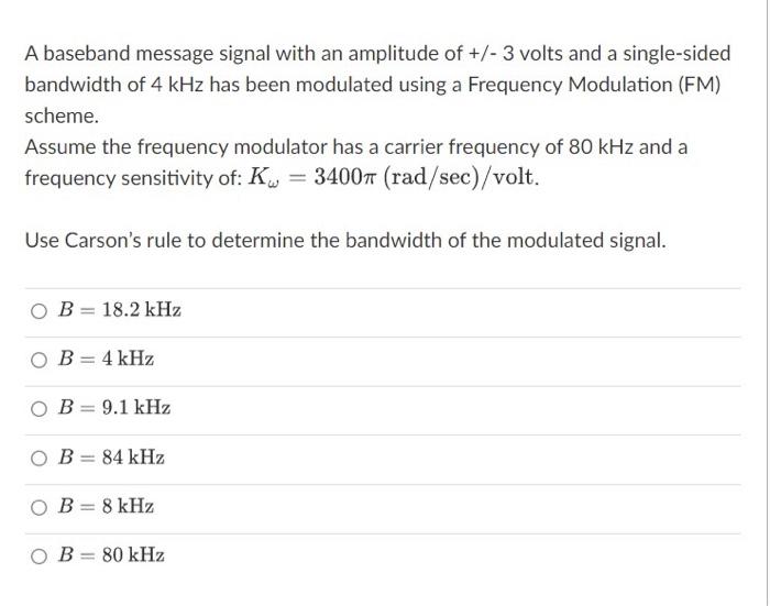 A baseband message signal with an amplitude of +/−3 | Chegg.com