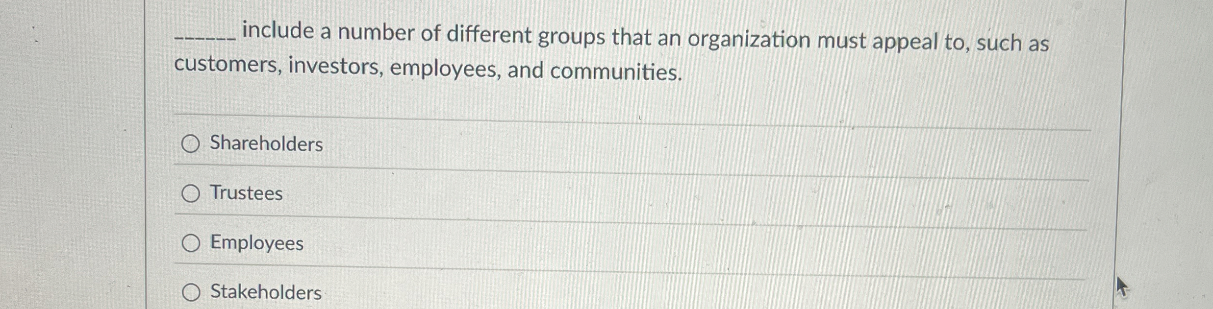 Solved q,include a number of different groups that an | Chegg.com