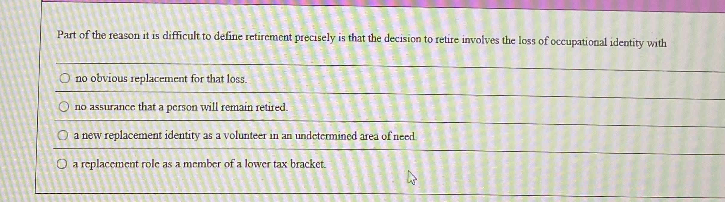 Solved Part of the reason it is difficult to define | Chegg.com