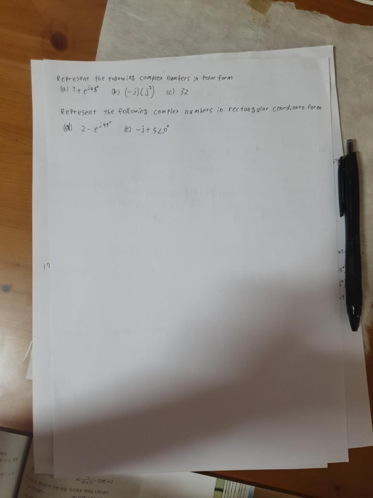 Solved Represent the following complex numbers in Polar form | Chegg.com