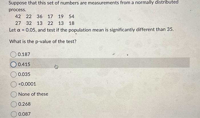Solved Suppose that this set of numbers are measurements | Chegg.com