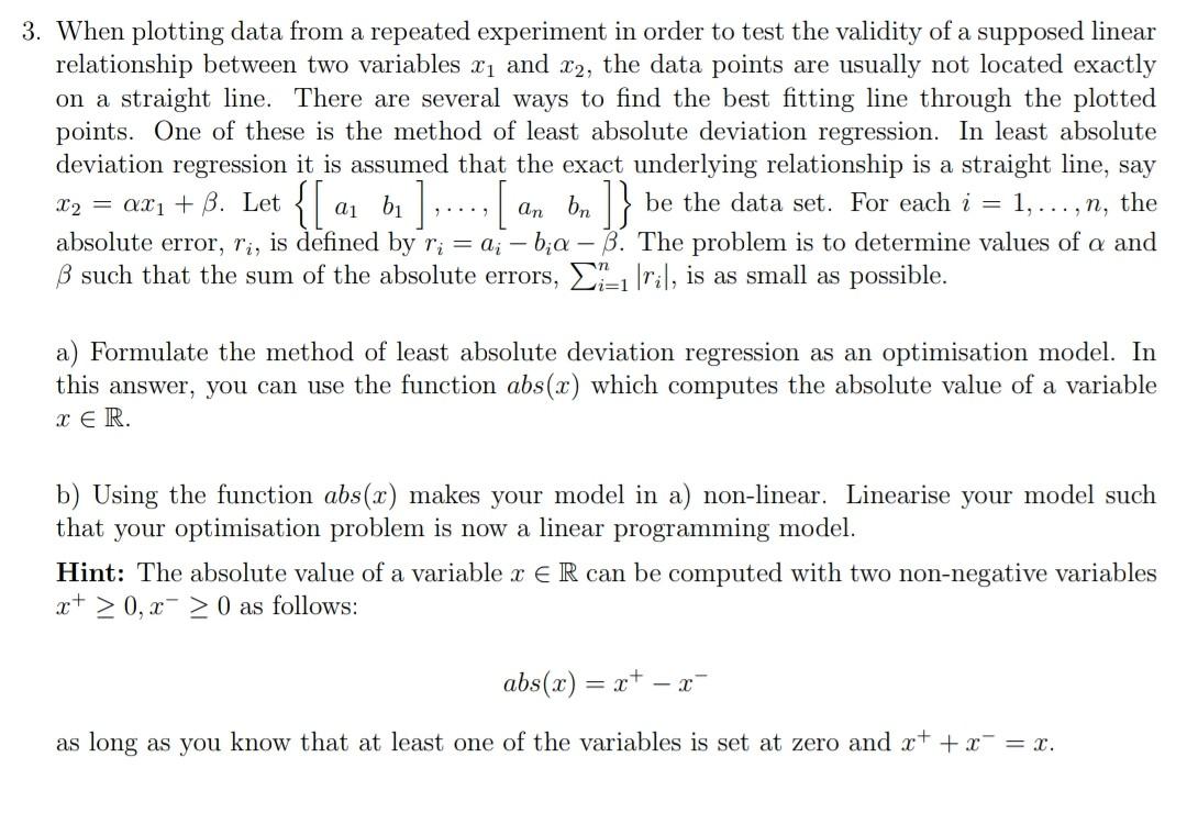 3. When plotting data from a repeated experiment in | Chegg.com