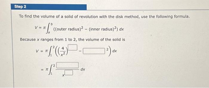 Solved se the disk method or the shell method to find the | Chegg.com