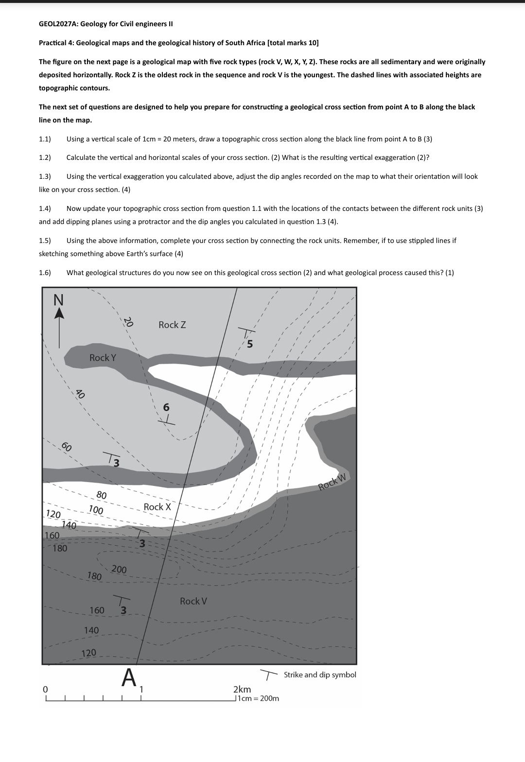 Solved GEOL2027A: Geology for Civil engineers IIPractical 4: | Chegg.com