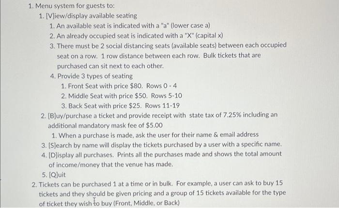Solved Create an ticket system app using Python. The app | Chegg.com