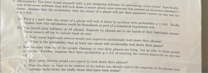 Solved 1. (Homework) You have found yourself with a job | Chegg.com
