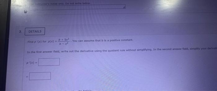 Solved Find p ' (x) for p(x)=b−x2b+5x2. You can assume that | Chegg.com