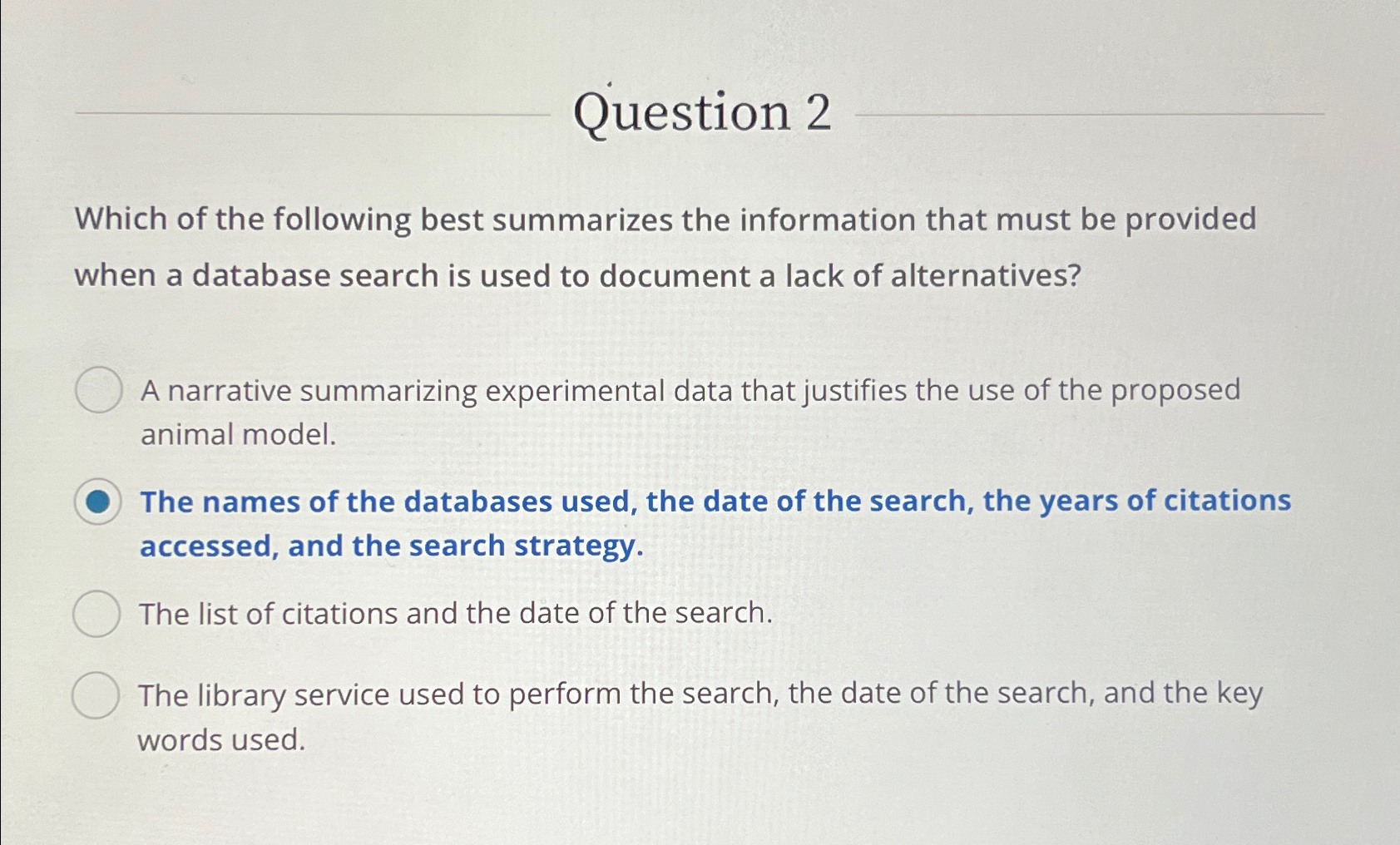 Solved Question 2Which of the following best summarizes the | Chegg.com