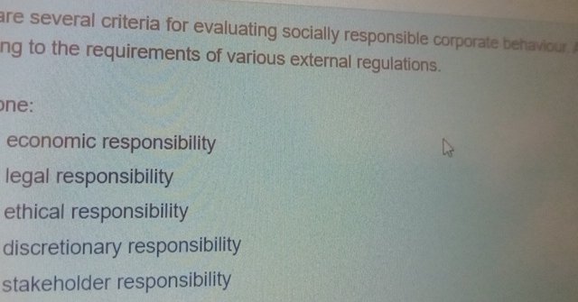 Solved are several criteria for evaluating socially | Chegg.com