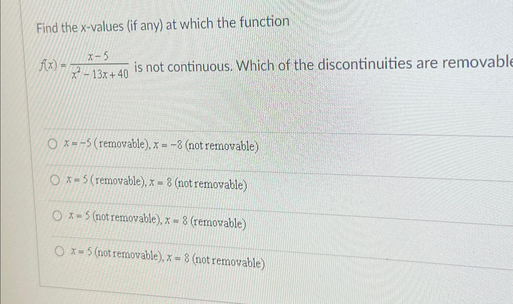 Solved Find the x-values (if any) ﻿at which the | Chegg.com