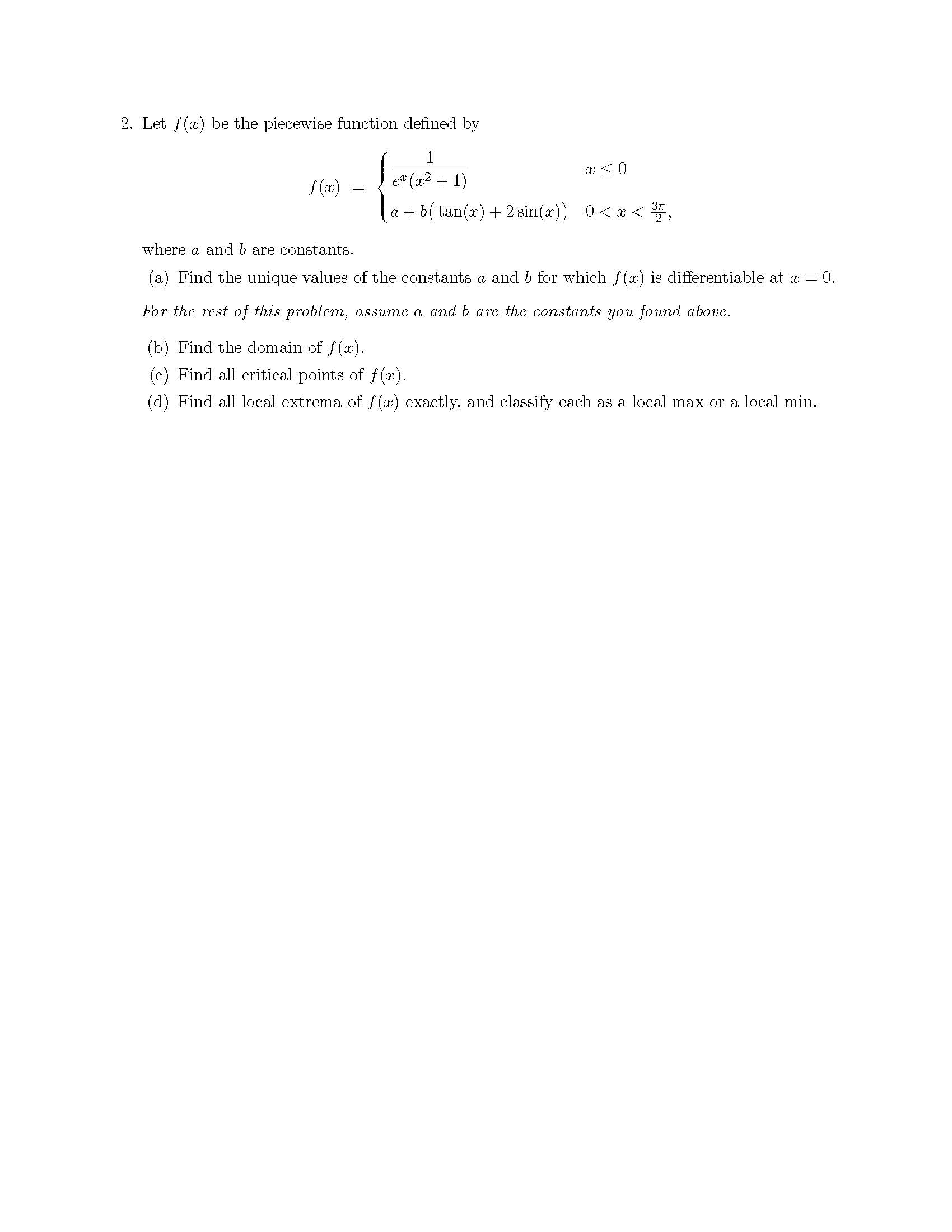 Solved Let f(x) ﻿be the piecewise function defined | Chegg.com