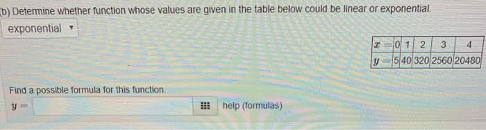 Solved b) Determine whether function whose values are given | Chegg.com