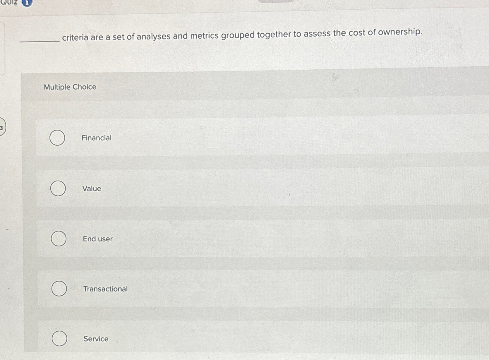 Solved criteria are a set of analyses and metrics grouped | Chegg.com