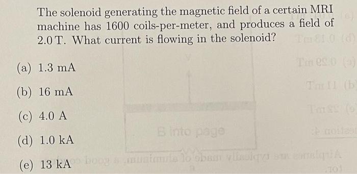 Solved The solenoid generating the magnetic field of a | Chegg.com