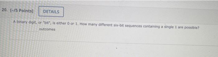 Solved A binary digit, or "bit", is either 0 or 1 . How many | Chegg.com