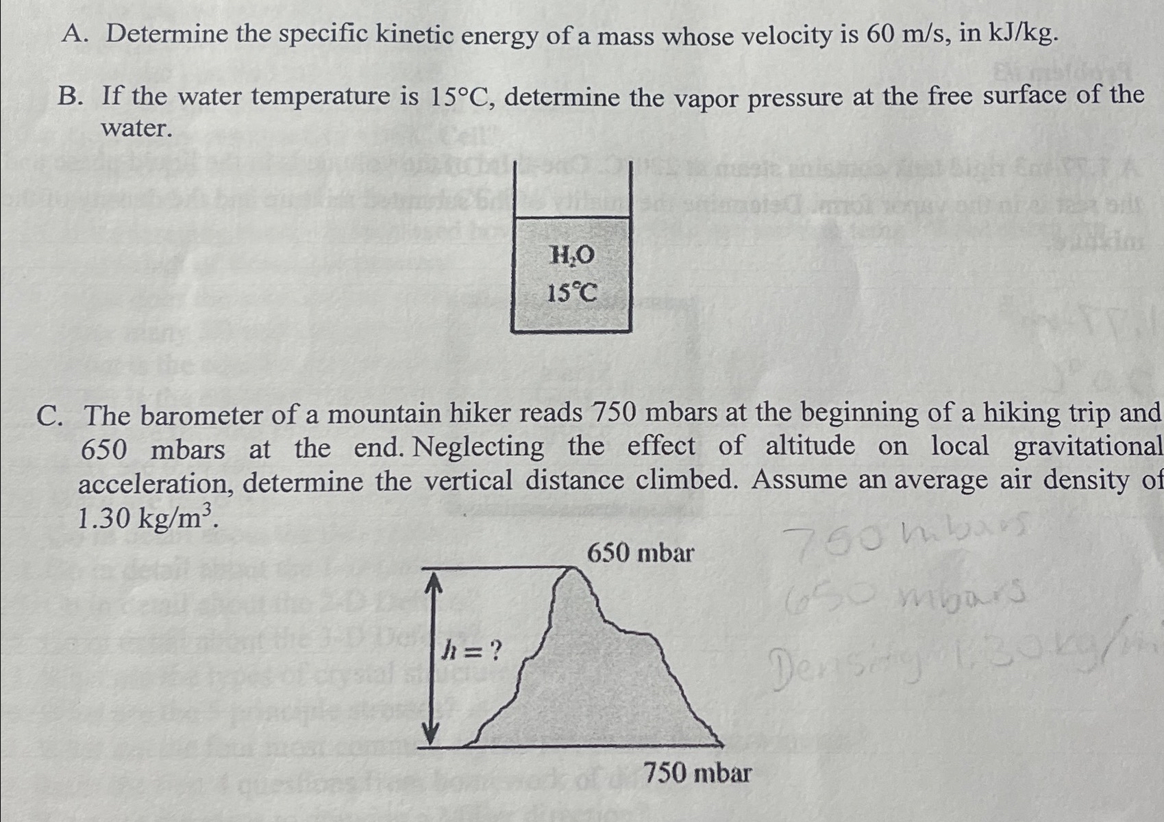 Solved A. ﻿Determine the specific kinetic energy of a mass | Chegg.com