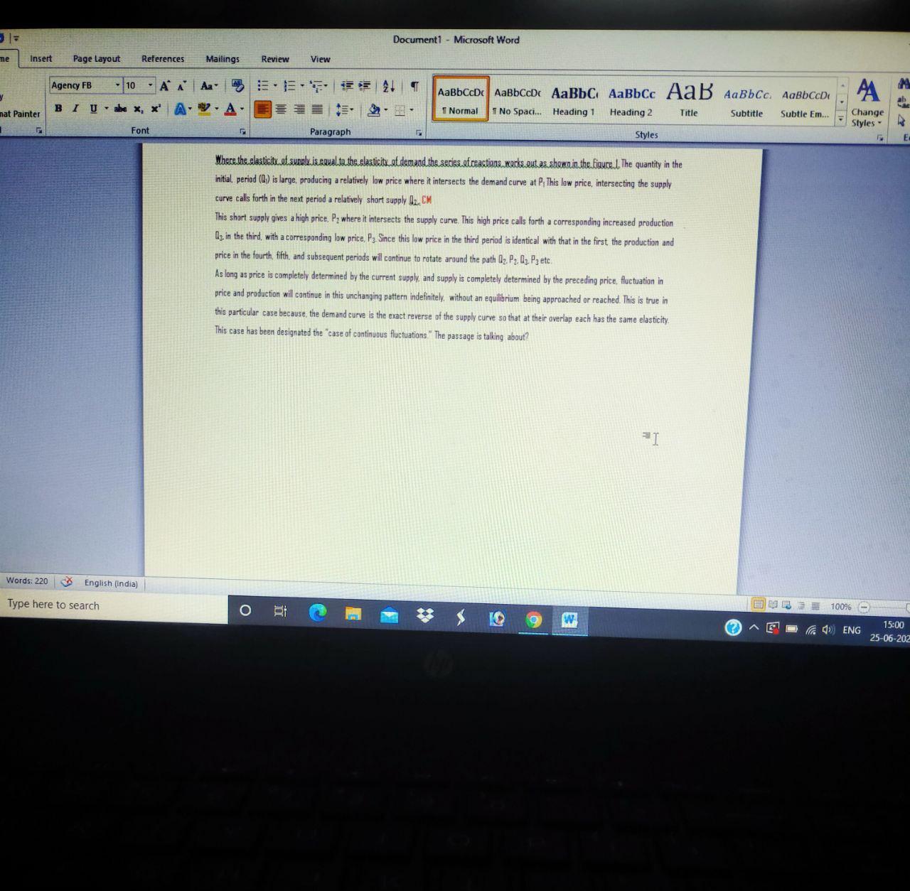 Solved = Document1 - Microsoft Word ne Insert Page Layout | Chegg.com