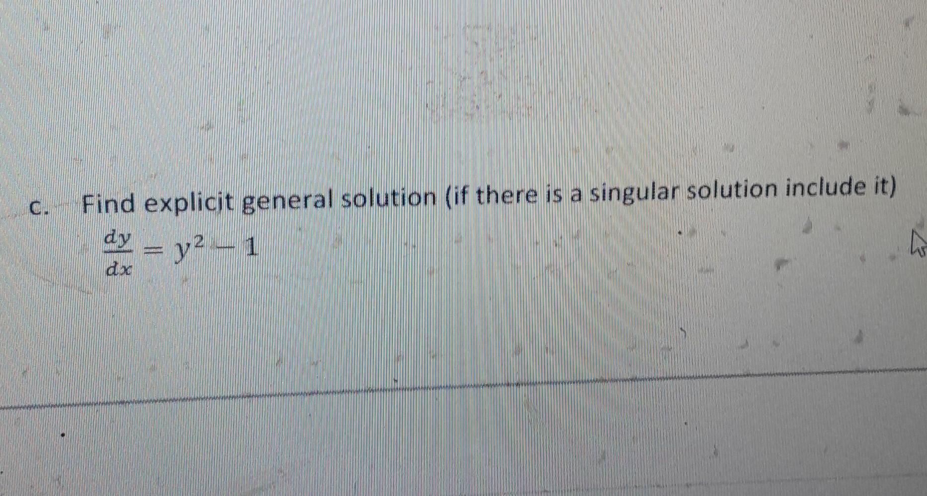 Solved a. Find an implicit general solution | Chegg.com