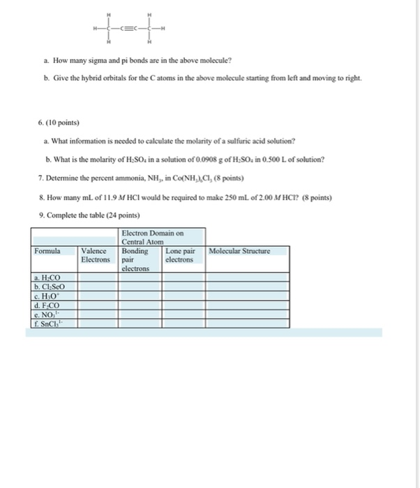 Solved 1. Complete the table by writing your answer in a | Chegg.com