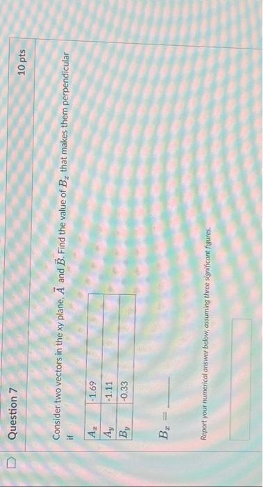 Solved Consider two vectors in the xy plane, A and B. Find | Chegg.com