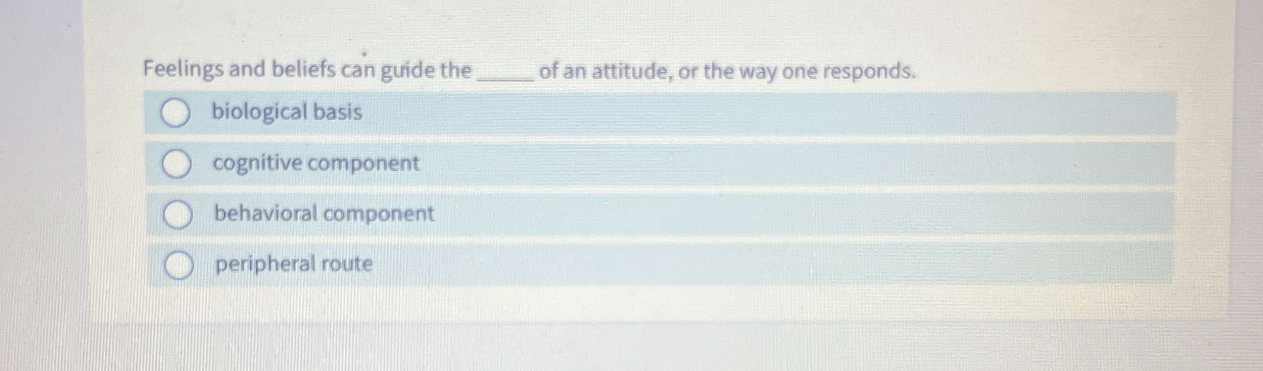 Solved Feelings and beliefs can guide the q, ﻿of an | Chegg.com