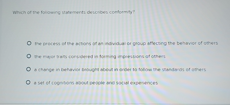 Solved Which of the following statements describes | Chegg.com