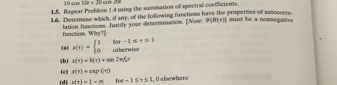 Solved 1.5. Repeat Problem 1.4 using the summation of | Chegg.com