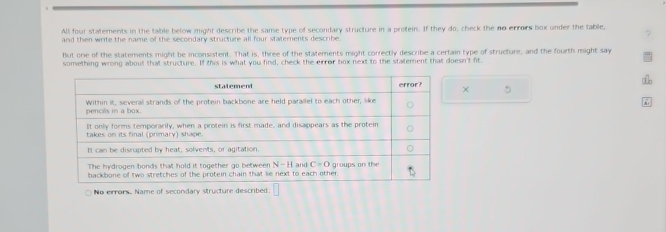 Solved All four statements in the table below might describe | Chegg.com