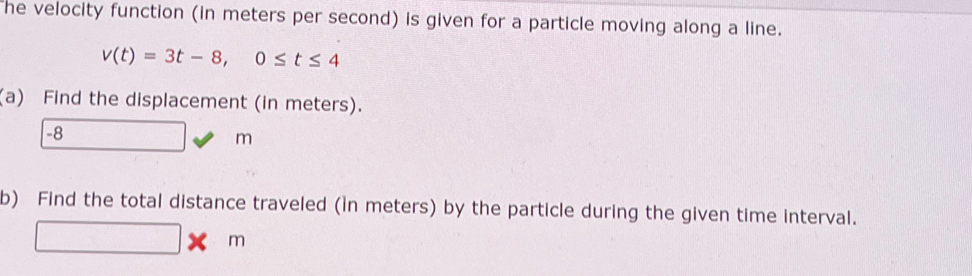 Solved he velocity function (In meters per second) ﻿is given | Chegg.com