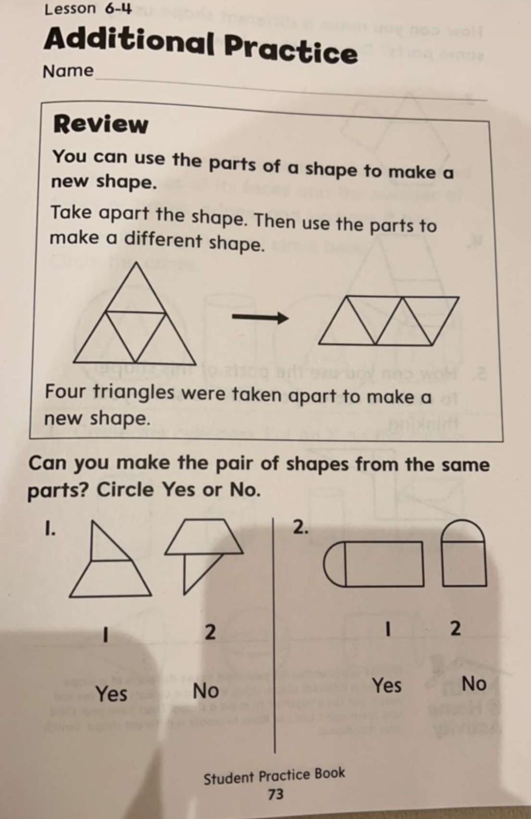 Solved Review You can use the parts of a shape to make a new | Chegg.com